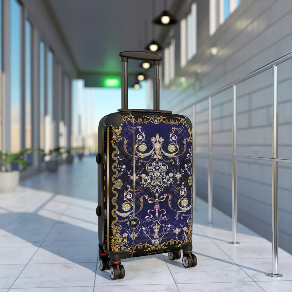Valencia Baroque Suitcase Carry-on Suitcase Blue Travel Luggage Hard ...